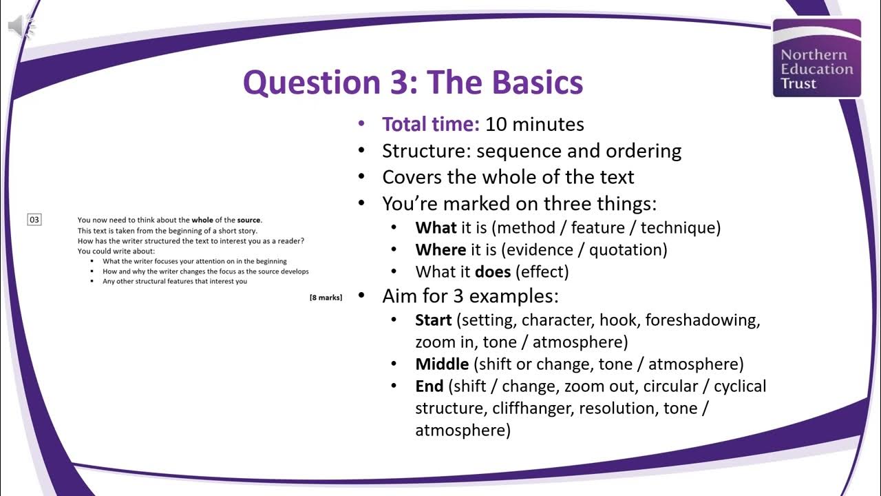 AQA English Language Paper 1 Question 3 Overview (Back to Basics) - YouTube