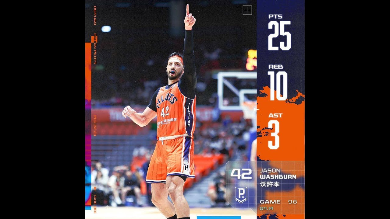 #42 沃許本 Jason Washburn - 230414 P.League+ Highlights(vs. Kaohsiung ...