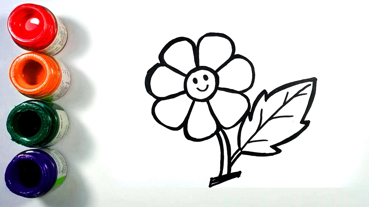 Rainbow Flower Drawing for Kids | Fun Art Tutorial - YouTube