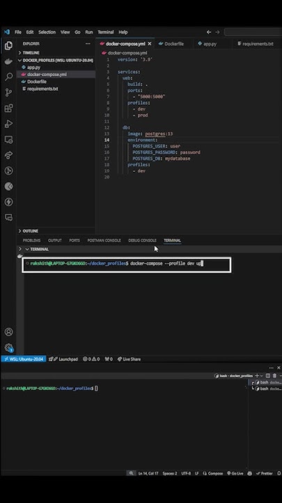 Just A Minute How To Configure Profiles In Docker Compose Dockercompose Docker Youtube