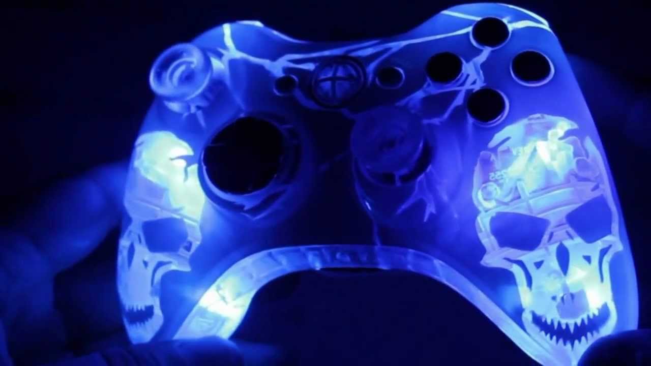 "Lightning Skulls" Xbox 360 Modded Controller - YouTube