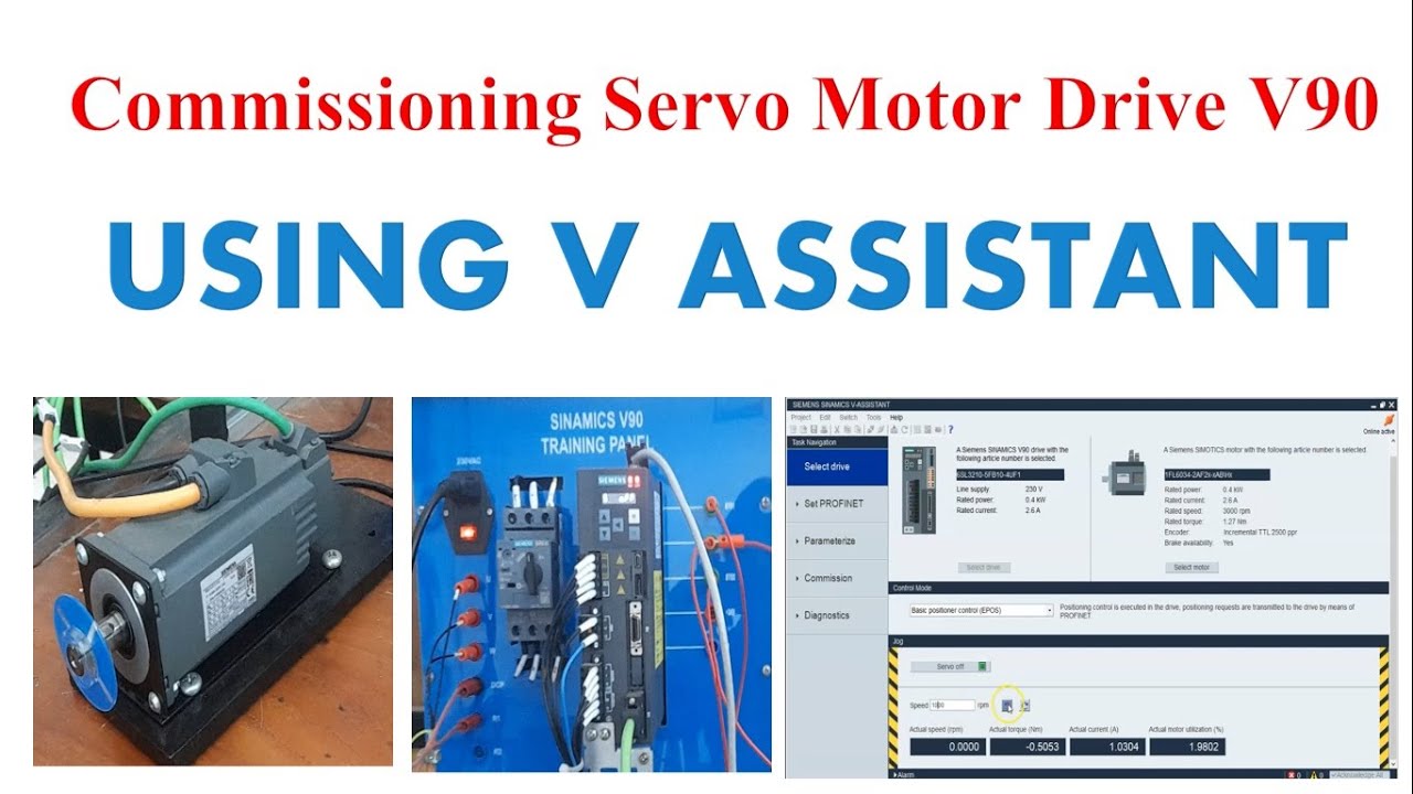 Commissioning Servo Motor Drive Sinamic V90 Using V Assistant | Kendali ...