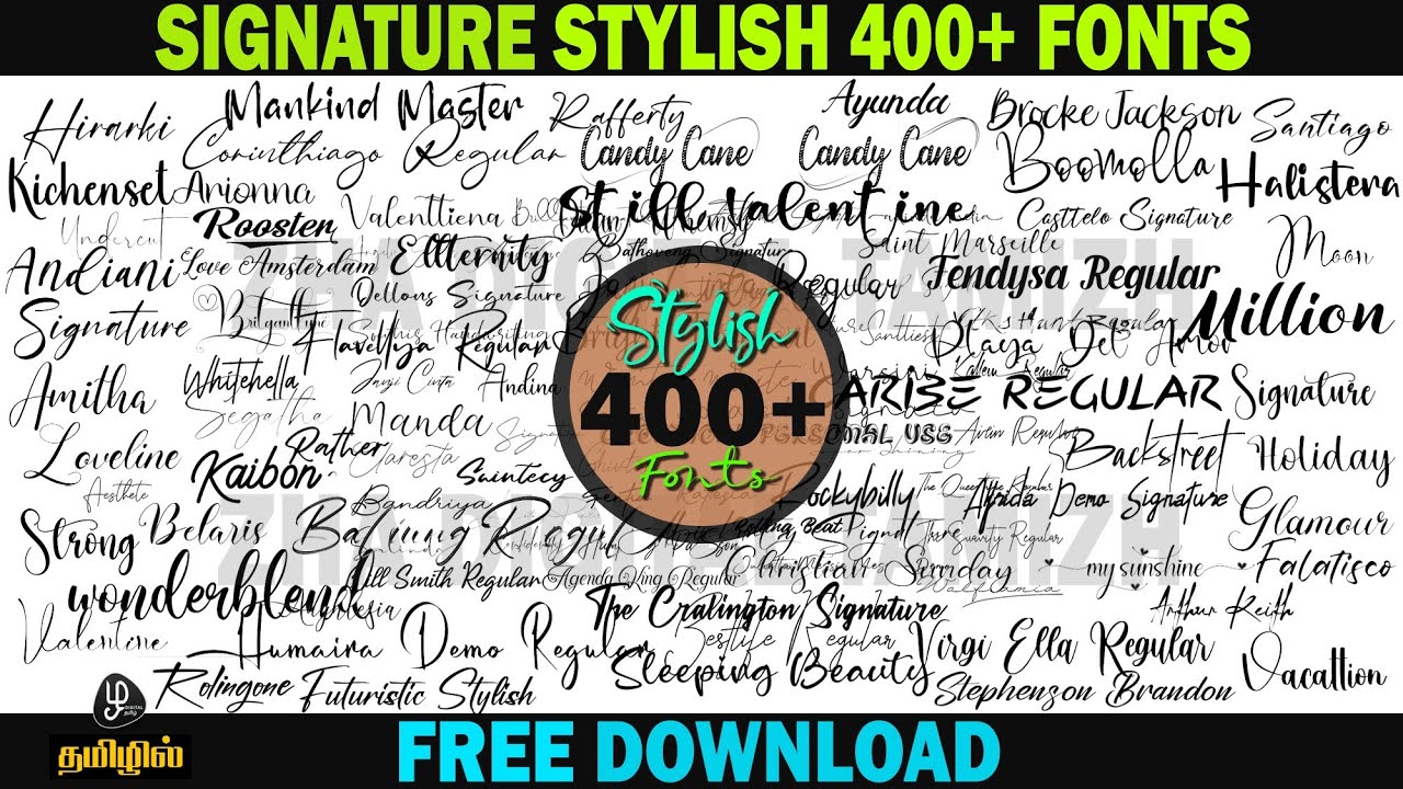 stylish english fonts free download English font Signature stylish ...