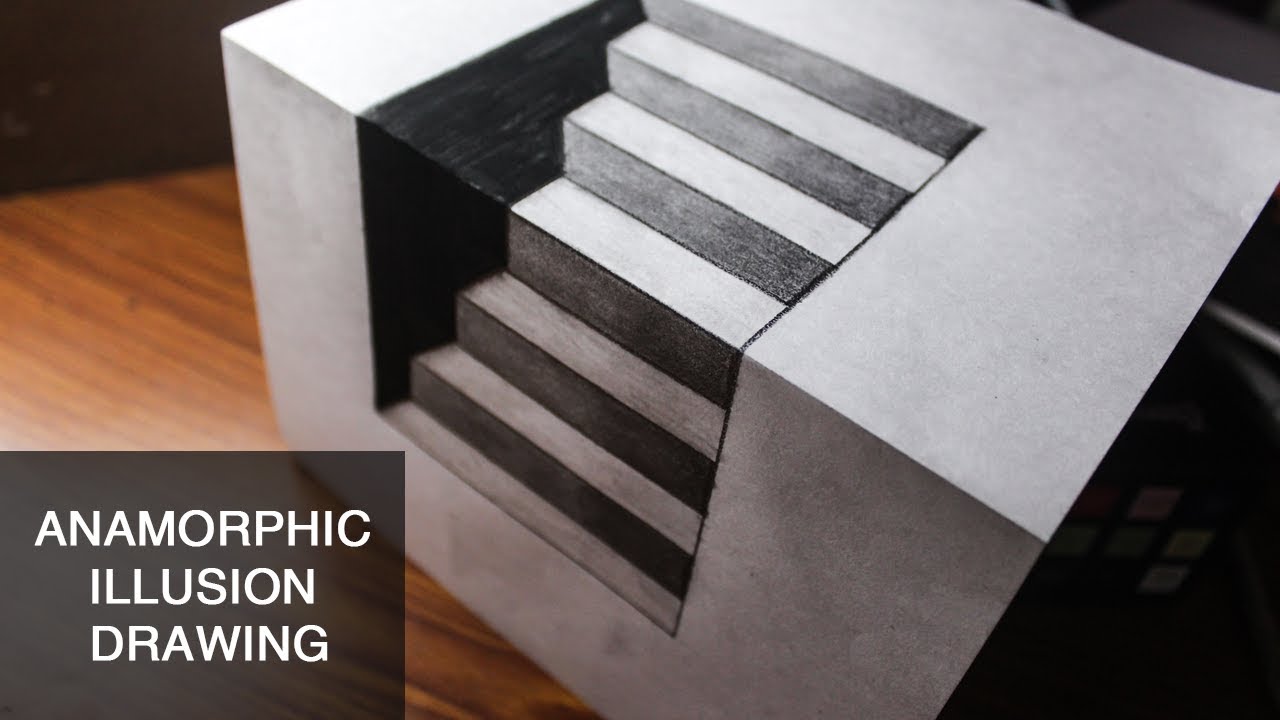 Staircase Illusion Drawing | Gaus Arts - YouTube