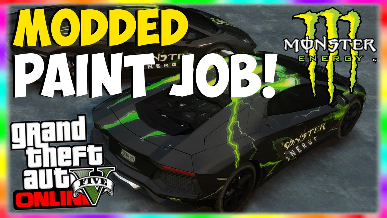 GTA 5 Paint Jobs: Modded "Monster Energy" Rare Paint Job! INSANE "GTA 5 ...