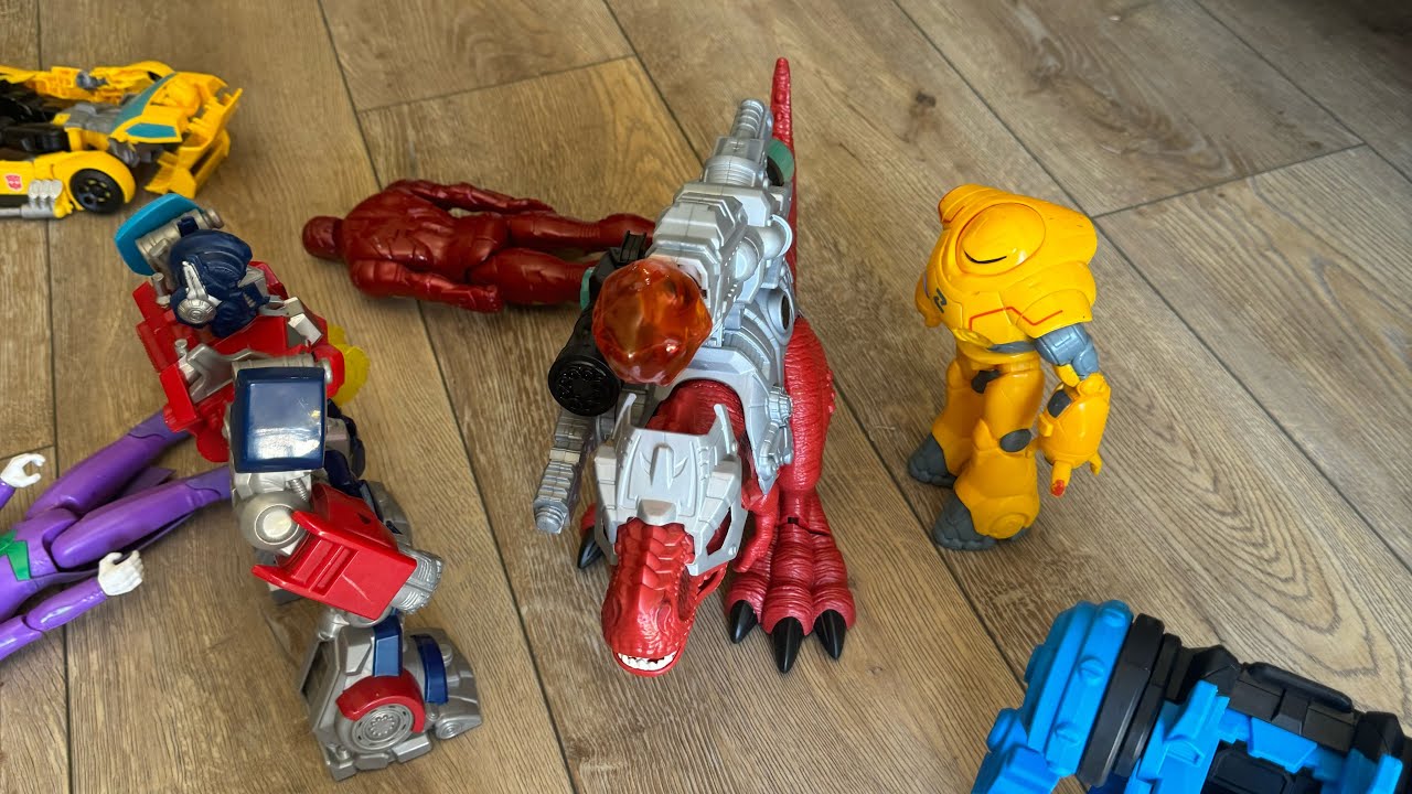 Roboalive megarex vs. 5 action figures! - YouTube