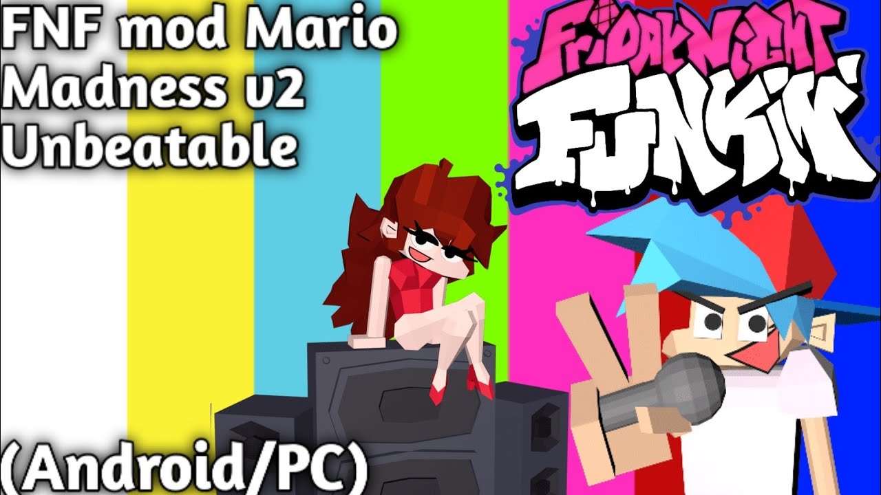 FNF mod Mario Madness v2 Unbeatable port optimizado android zip - YouTube