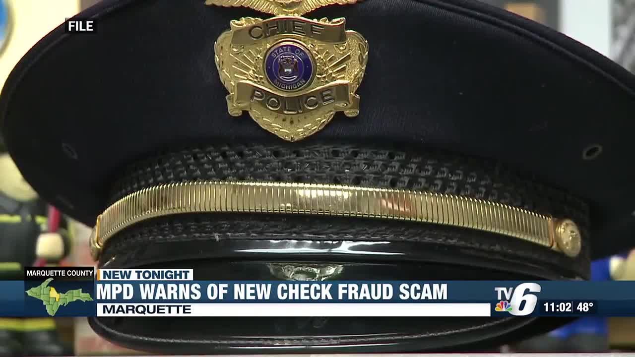 Marquette Police Department warns of new check fraud scams - YouTube