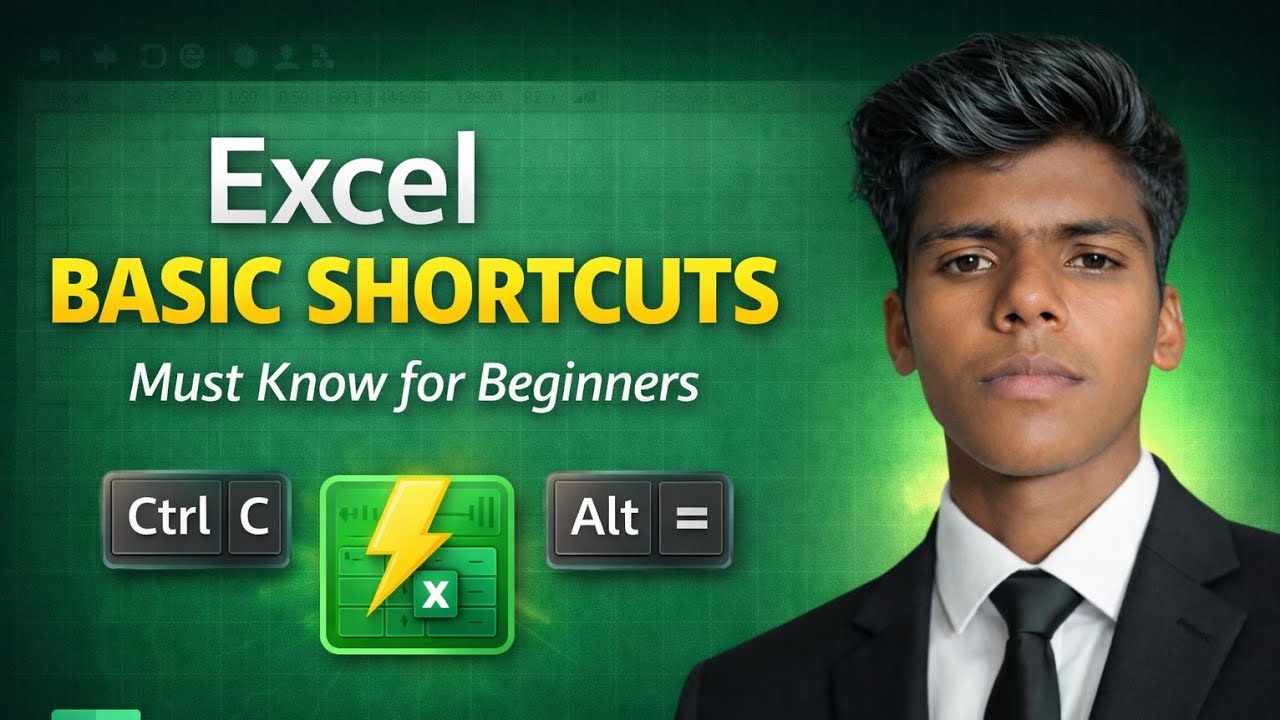 Excel Basic Shortcuts | Must Know for Beginners - YouTube