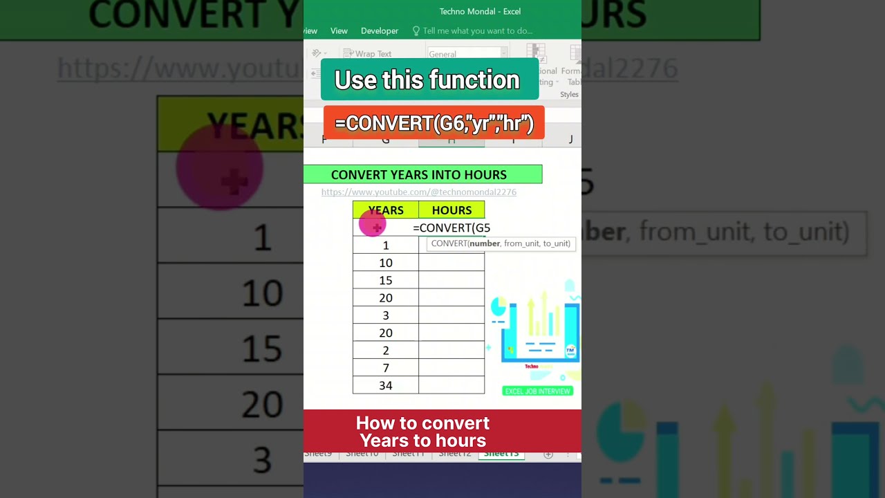 Convert Years Into Hours In Excel excel shorts viral YouTube Convert Years Into Hours In Excel excel shorts viral YouTube