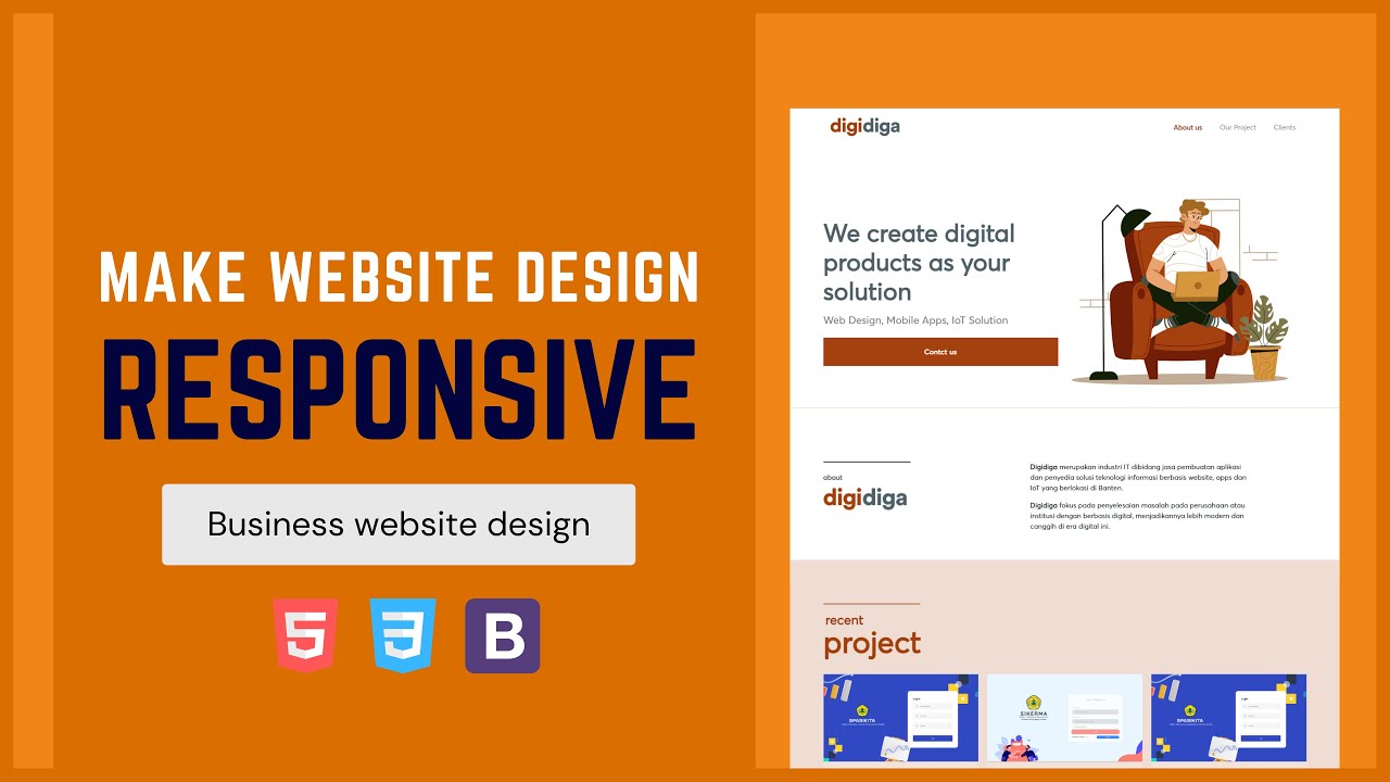 Responsive web design tutorial | Portfolio website using html css ...