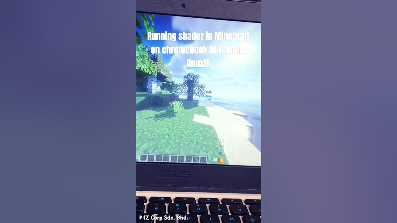 Running shader in Minecraft on chromebook but actual Linux! #minecraftlinux #minecraftshaders ...