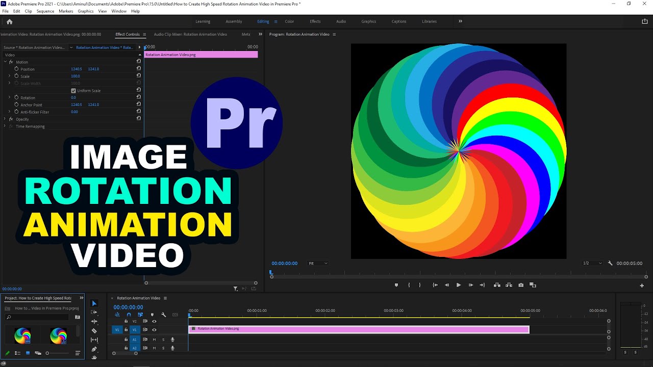How to Create High Speed Rotation Animation Video in Premiere Pro - YouTube