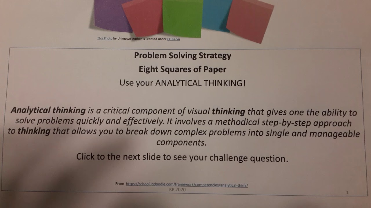 Paper Problem Step 1 - YouTube