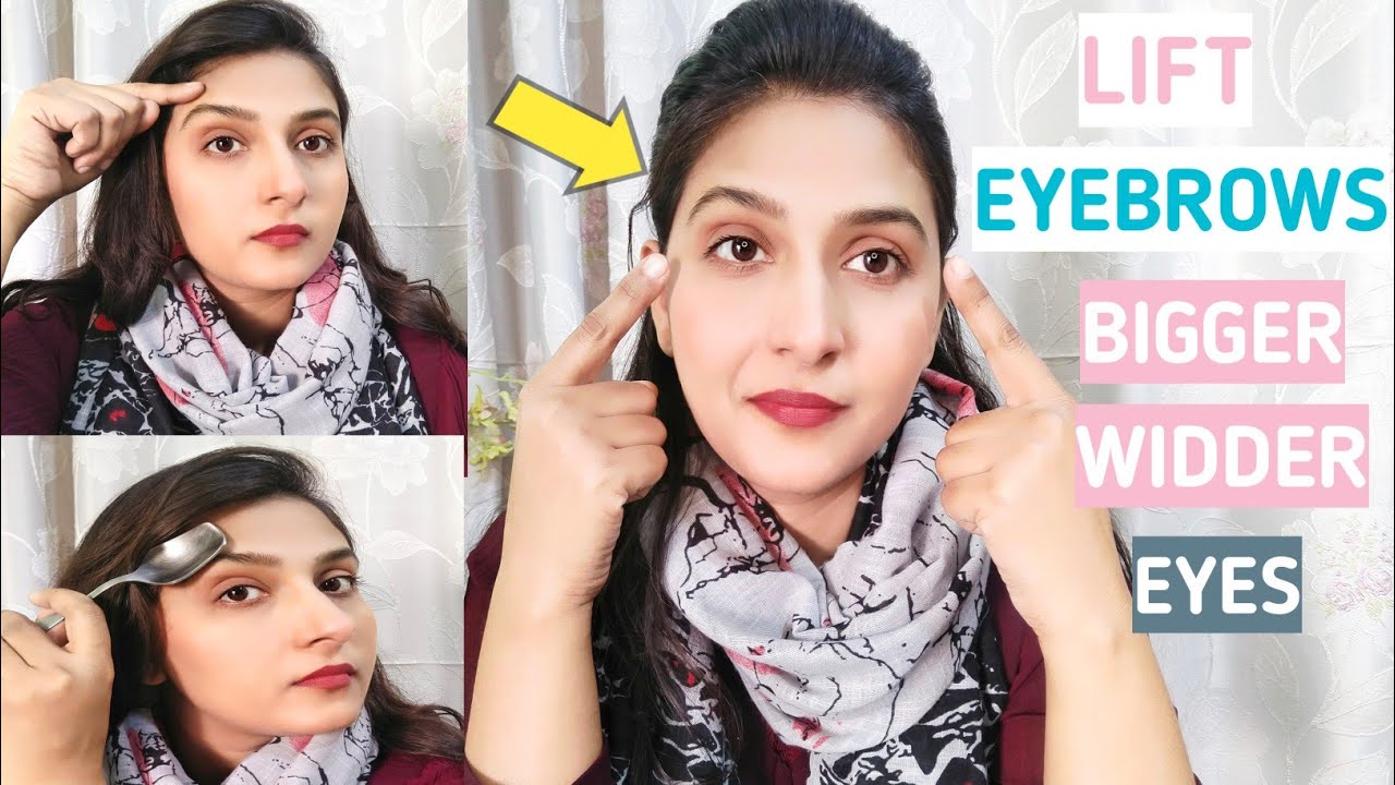 How to lift eyebrows with exercise || how to lift eyebrows naturally ...