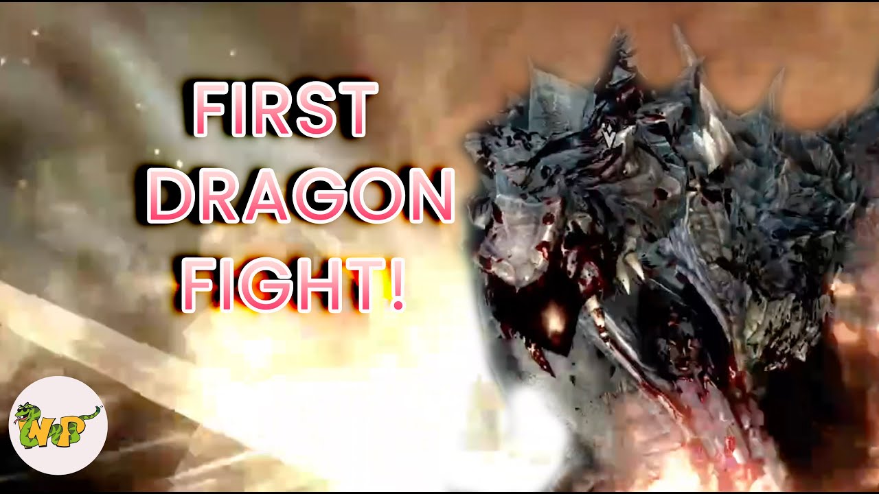 Skyrim: First dragon encounter! - YouTube