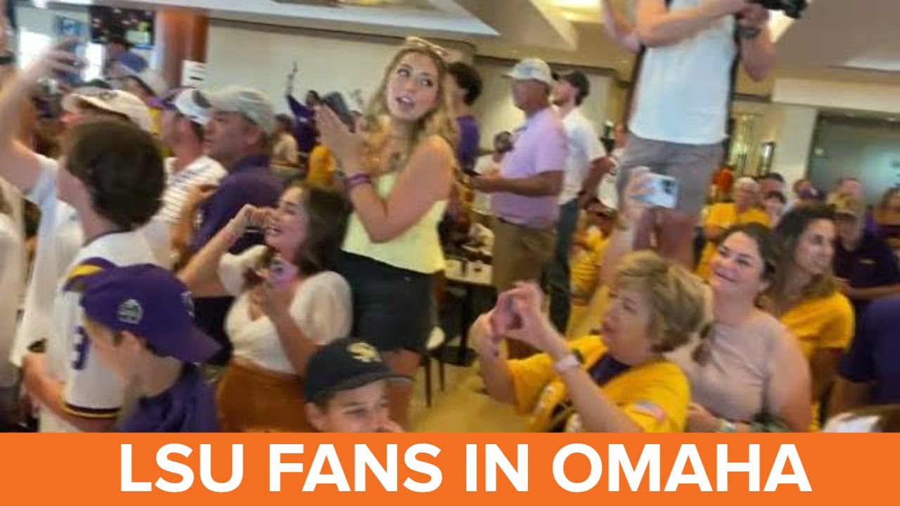 LSU fans give Tigers crazy send off in Omaha prior to championship game ...