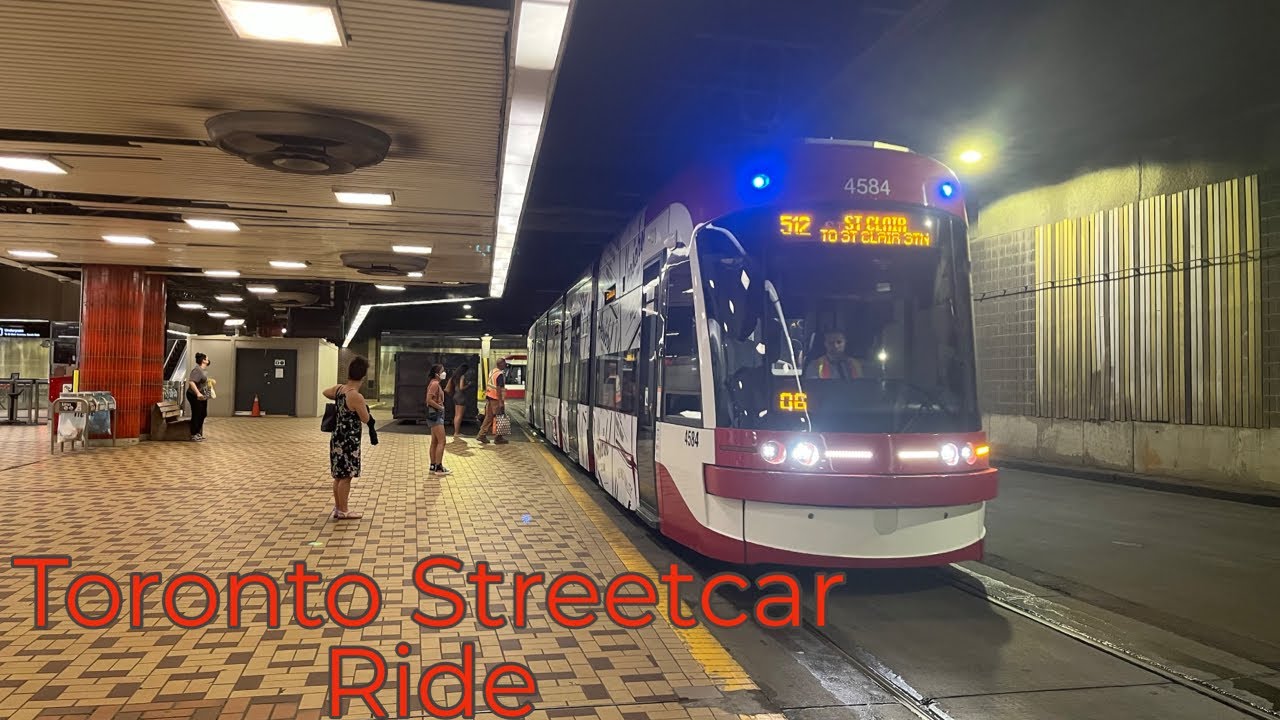 Toronto TTC 512 St Clair Streetcar Ride From St Clair West to St Clair ...