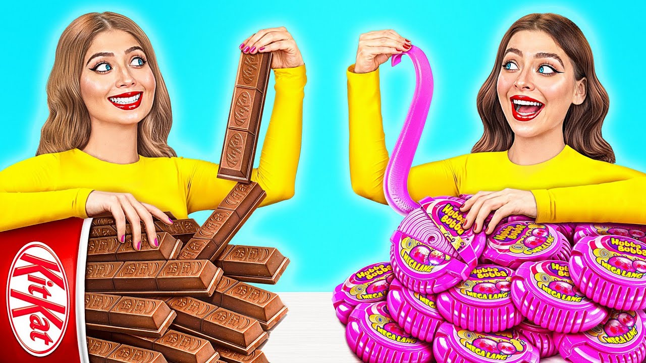 Bubble Gum vs Chocolate Food Challenge | Funny Moments by Choco DO ...