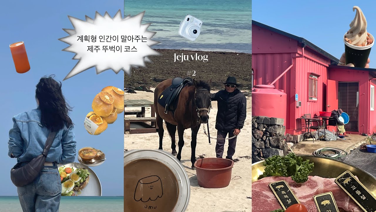 Ep2 제주에서 혼자 야무지게 먹기만 하는 여행 어떤데🥜4박5일 동쪽 여행기록 우도 블랑로쉐 섭지코지 가시아방