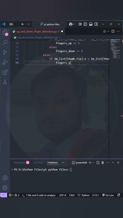 Real time Up and Down Finger Detection Using Python - YouTube