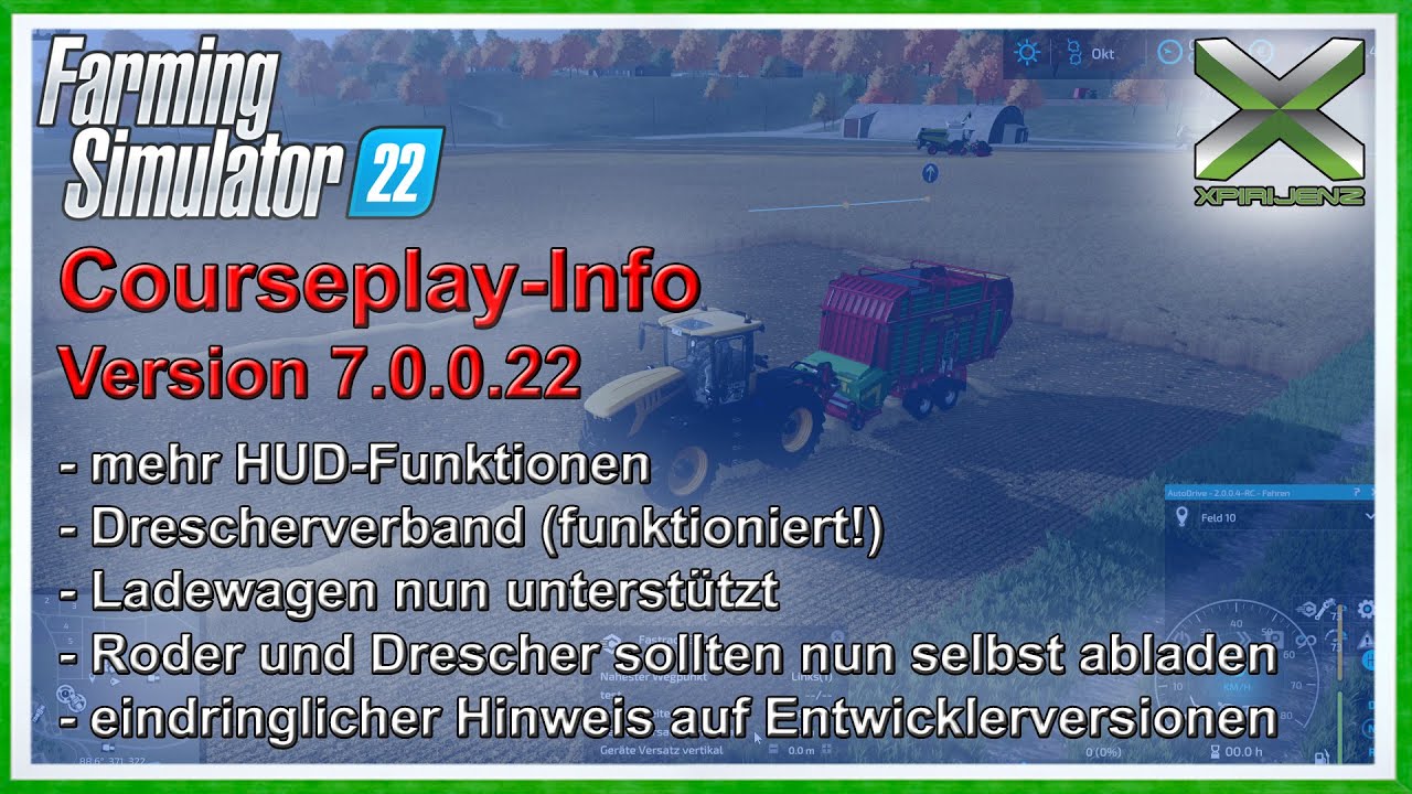 LS22 | Courseplay-Info - Version 7.0.0.22 - YouTube