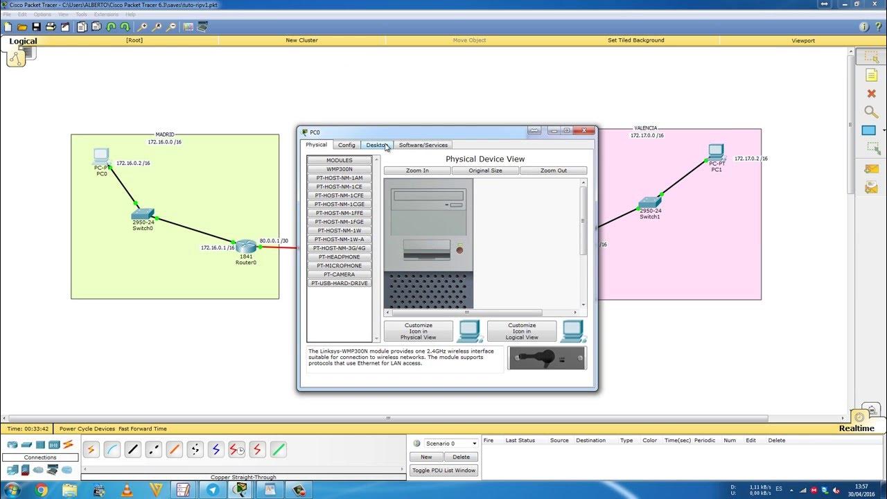 [TUTORIAL] Configuración de RIP versión 1 en packet tracer - YouTube