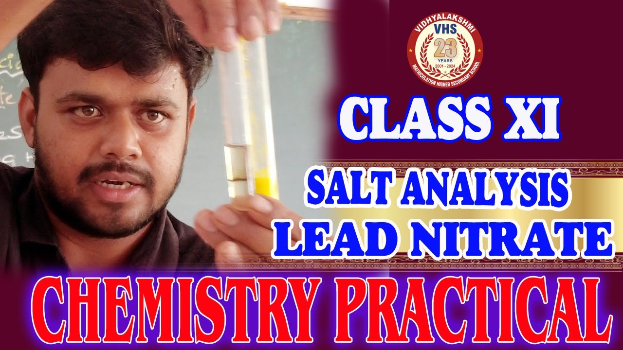 🔥🔥💥 CLASS XI- CHEMISTRY PRACTICALS / SALT ANALYSIS - LEAD NITRATE - YouTube
