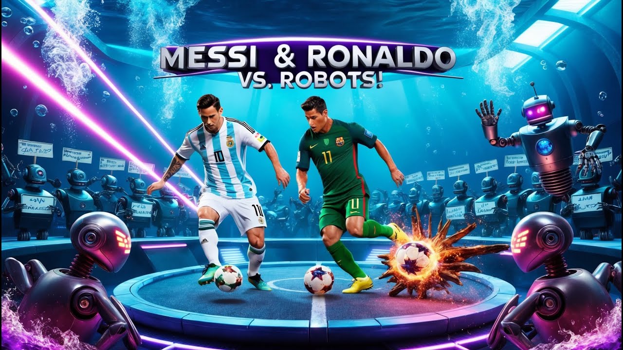Messi & Ronaldo vs. Robots! When Football Legends Save the Day ...