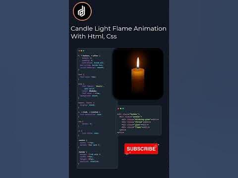 Candle Light Flame Animation With Html, Css update - YouTube