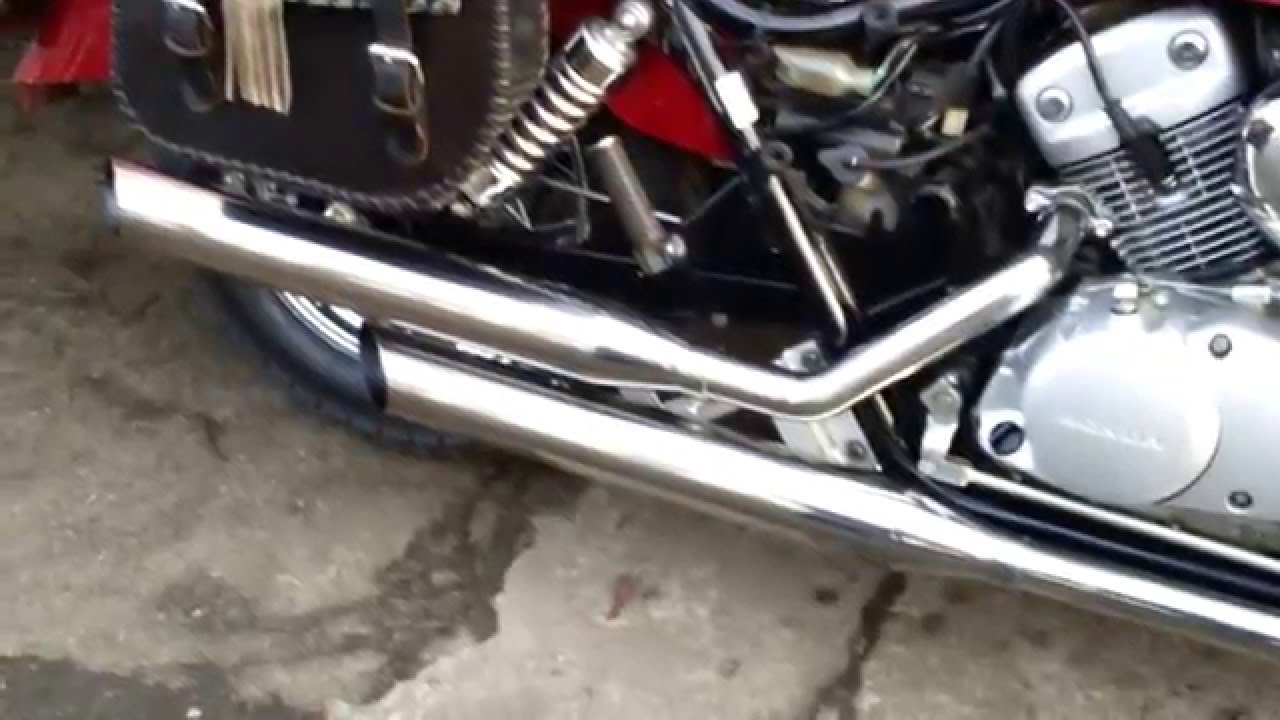 Honda Shadow 125 custom exhaust - YouTube