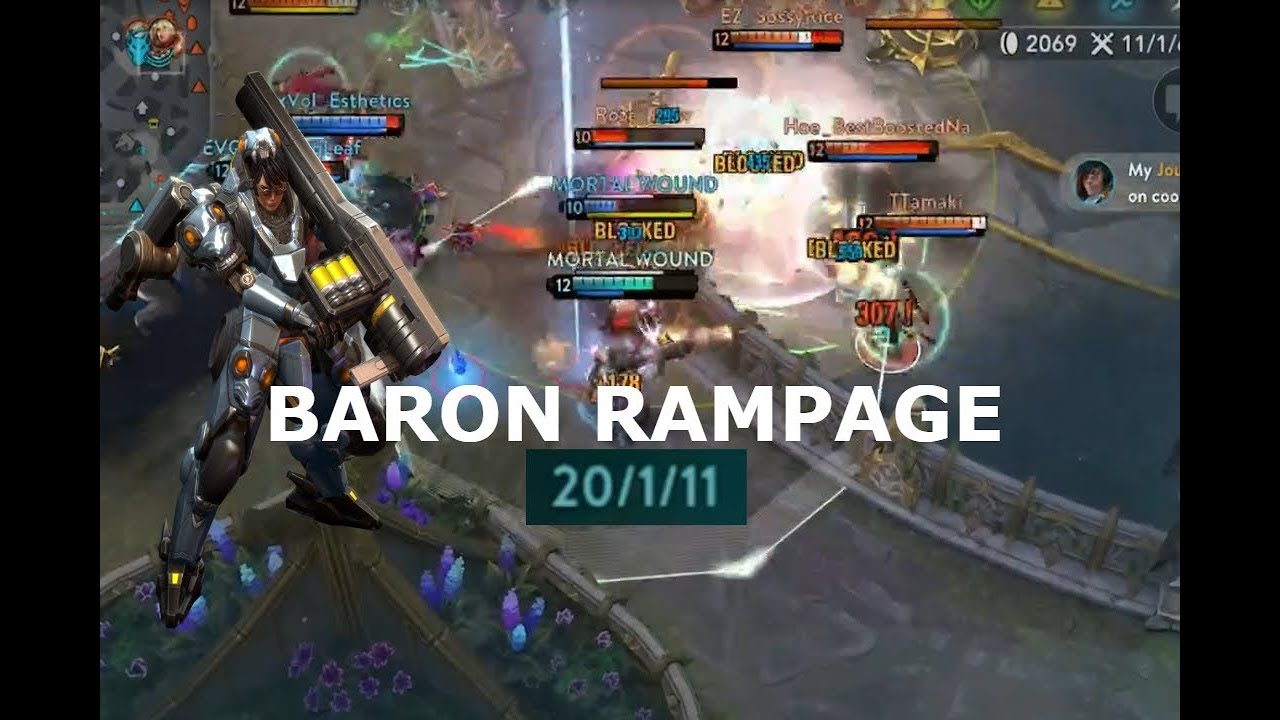 BARON RAMPAGE! *31 KDA* Vainglory5v5 - YouTube