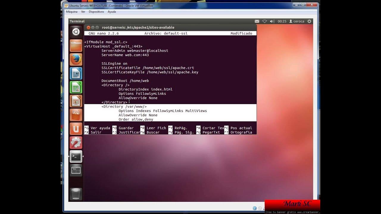 SSL en apache2 ubuntu WEBSERVER - YouTube