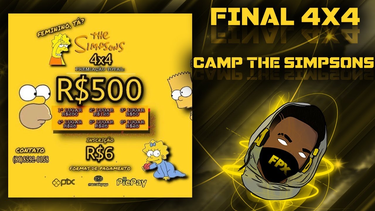 🔥AO VIVO🔥FINAL 4X4 THE SIMPSONS💥FPS RESOLVIDO?💥#500inscritos💥 - YouTube
