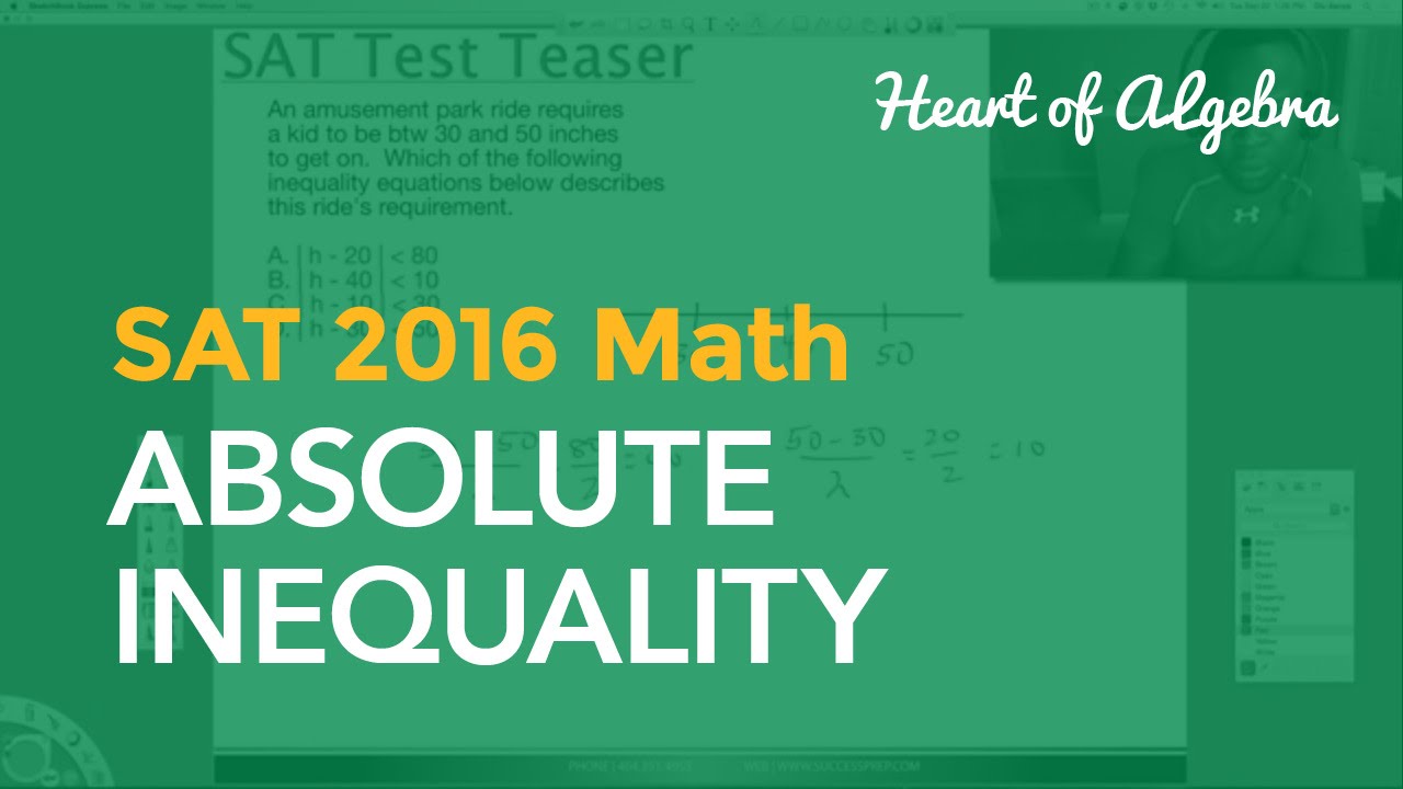 New SAT 2016 Math: Absolute Inequality | Heart of Algebra - YouTube