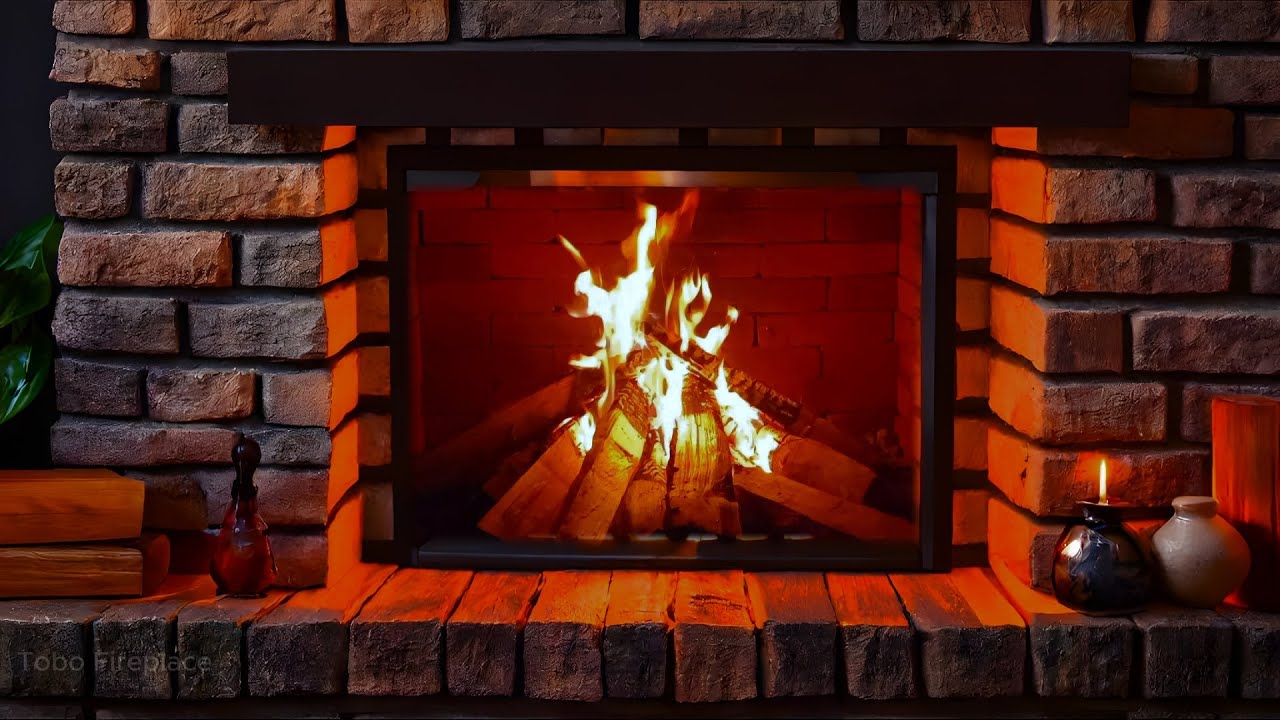 Relaxing fireplace burning Best Fireplace Relax fireplace sound - YouTube