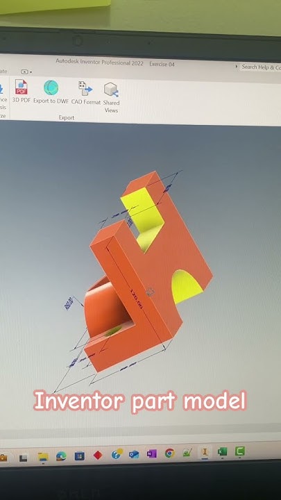 Autodesk Inventor Tutorial for Beginners : Part 3D Modeling : Exercise 4 - YouTube