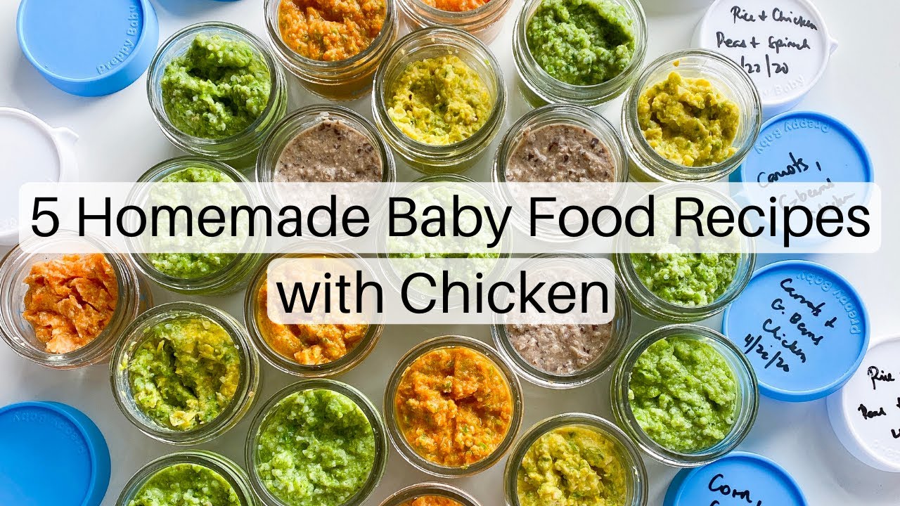 Homemade baby food with chicken | Baby food recipes for 6months and ...