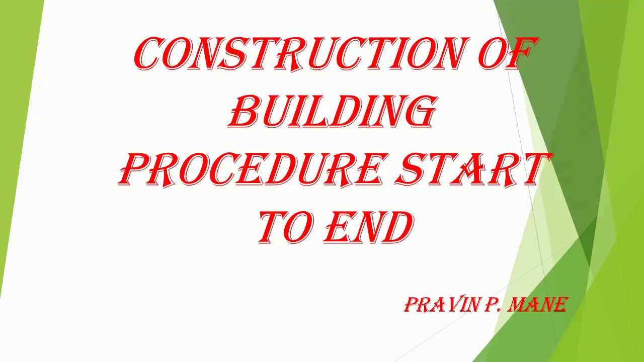CONSTRUCTION OF BUILDING PROCEDURE START TO END - YouTube