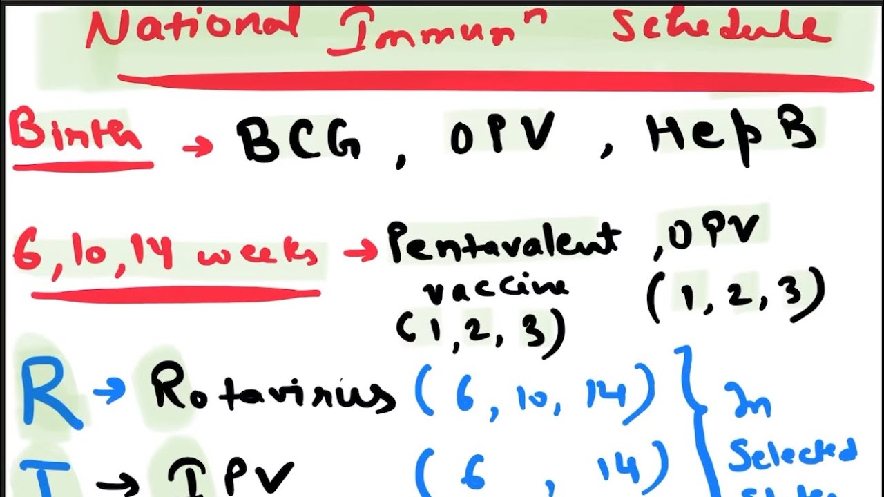 NATIONAL IMMUNISATION SCHEDULE (NIS) - YouTube