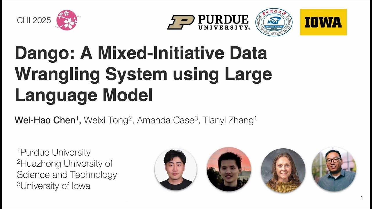 Dango: A Mixed-Initiative Data Wrangling System using LargeLanguage Model - YouTube