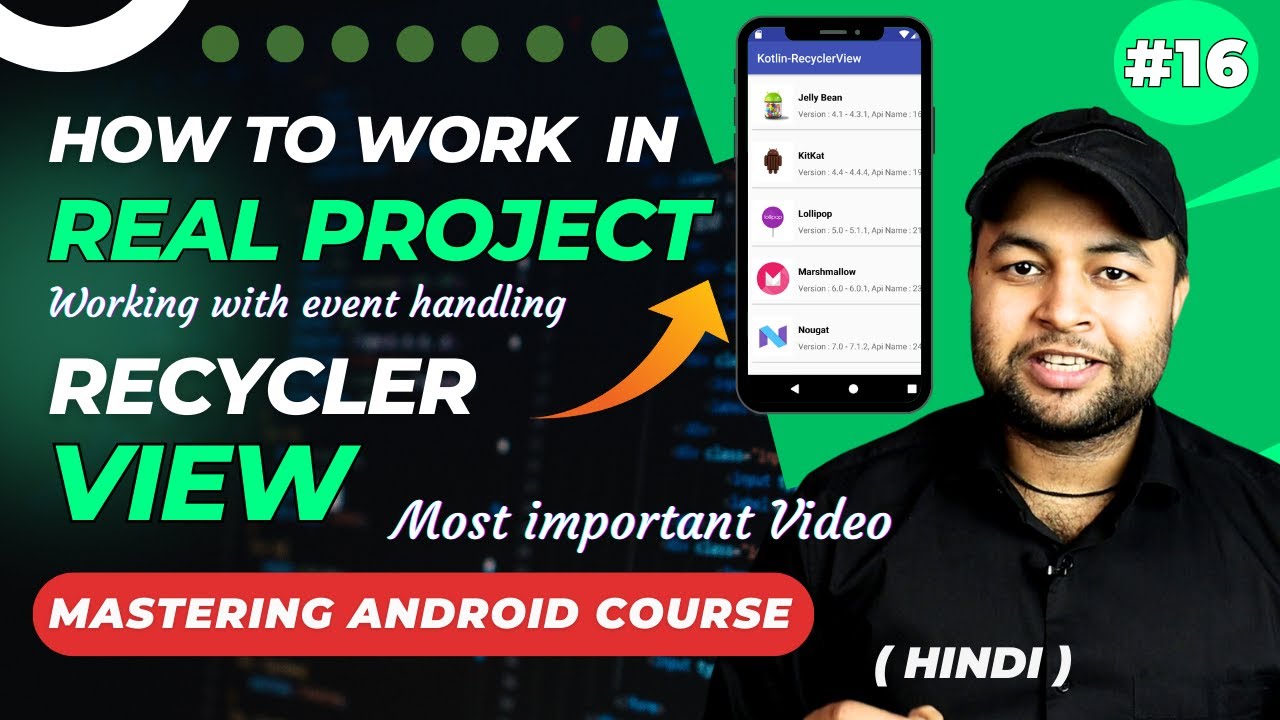 🔥recyclerview Complex Event Handling With Different Items Mastering Android Course In Hindi