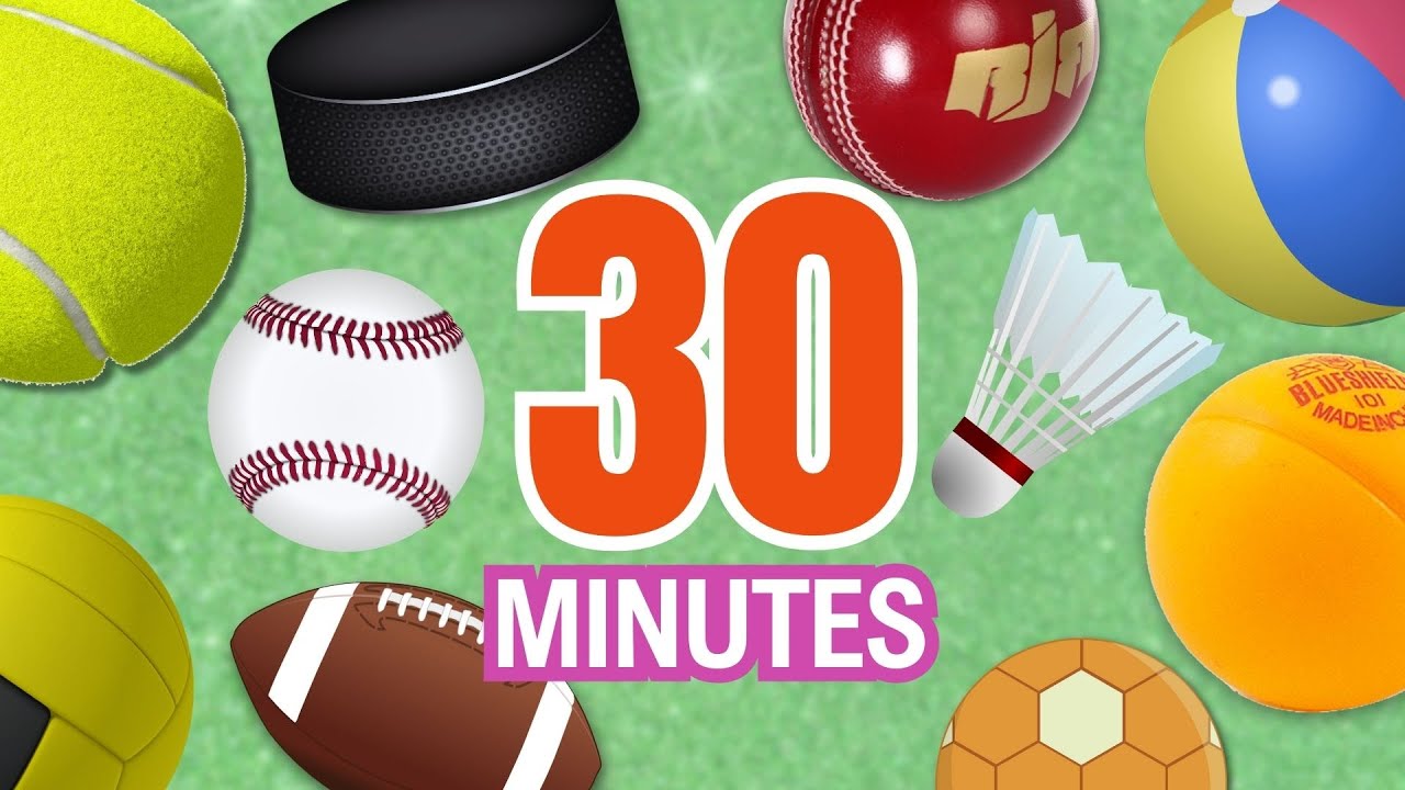 TYPES OF BALLS in ENGLISH for 30 minutes - YouTube