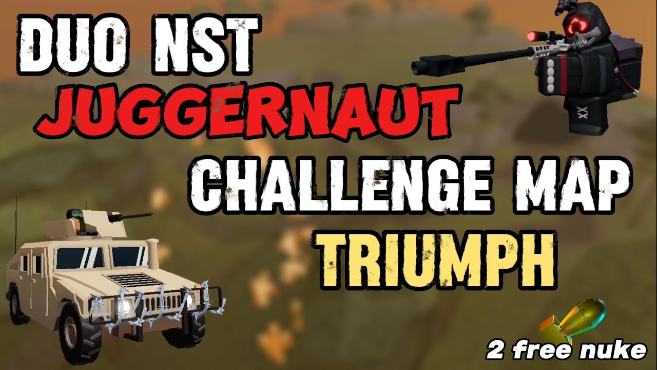 Duo Juggernaut Challenge Map Triumph With No Special Tower | Roblox ...