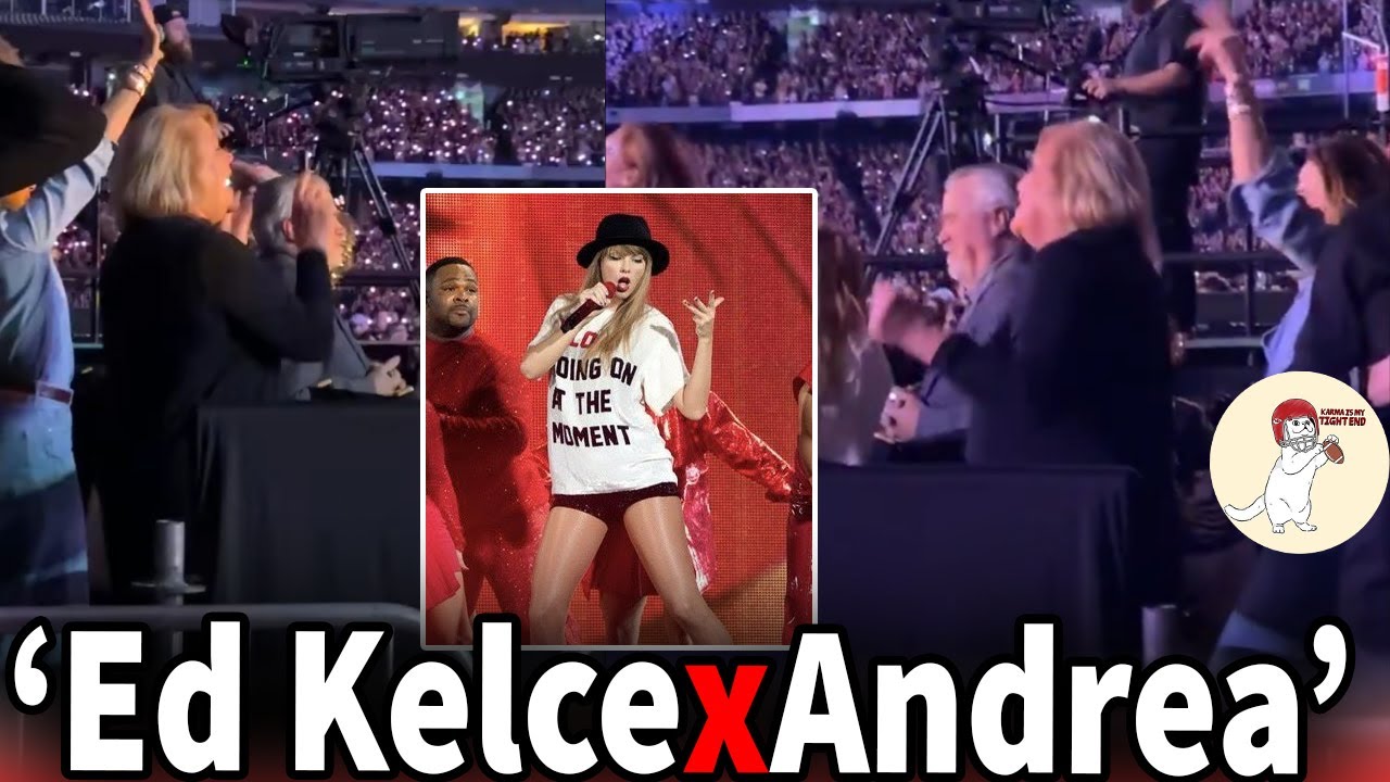 Andrea Dancing while Ed Kelce completely mesmerized watching Taylor at ...