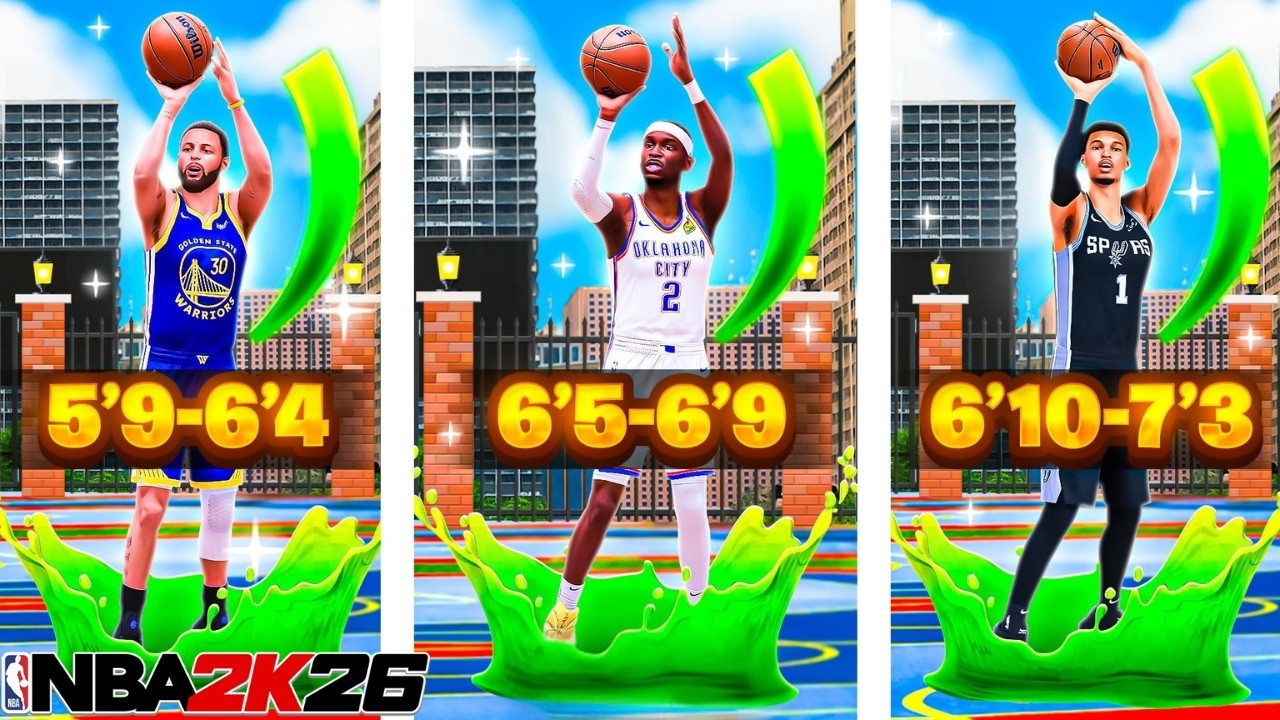 BEST JUMPSHOTS for EVERY HEIGHT & THREE POINT RATING on NBA 2K26 🔥 best ...