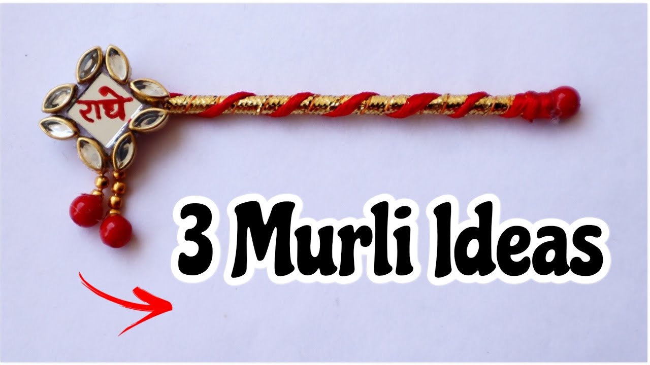 Murli Making from EarBud/3 Murli Ideas/Murli for Ladoo Gopal/Bansuri ...