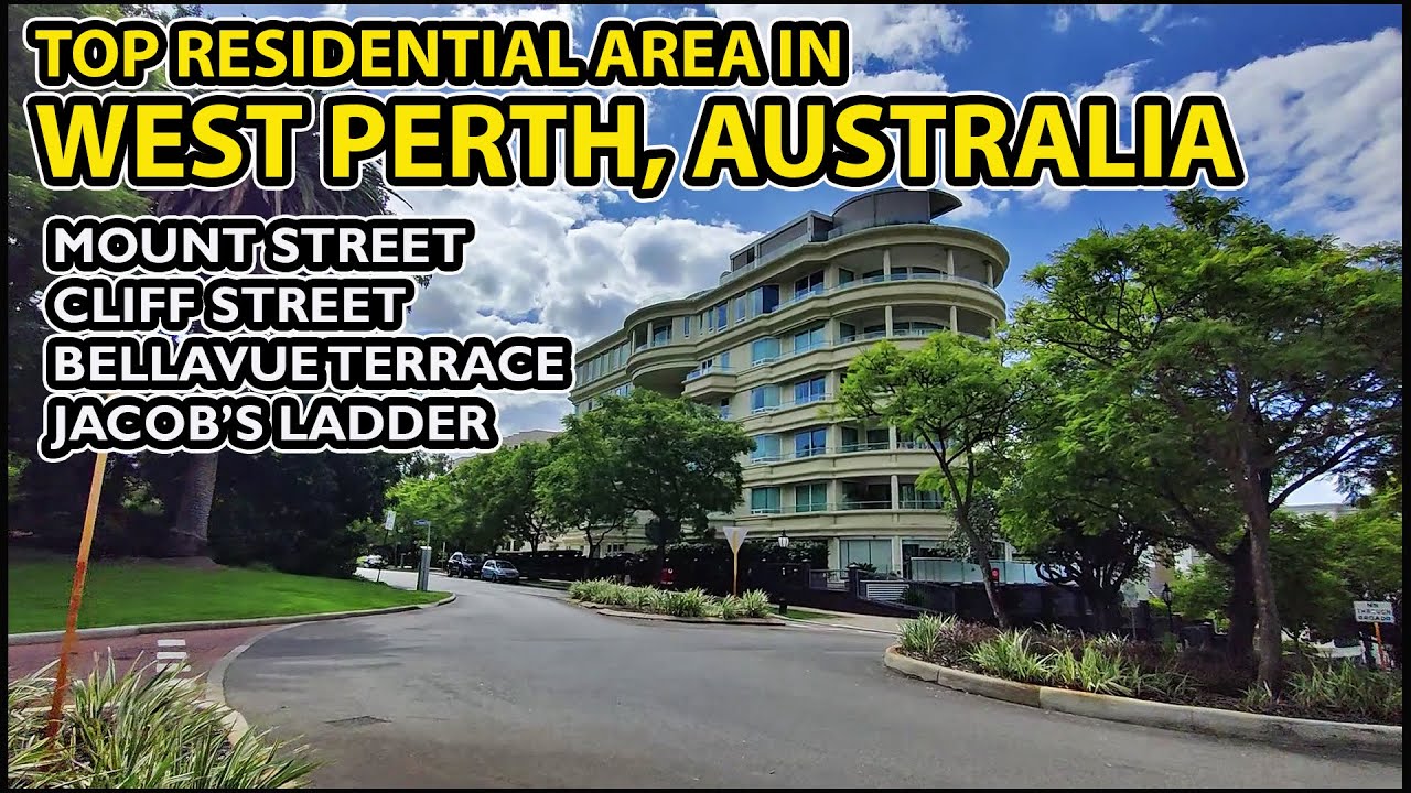 Walking POV: Residential Area in WEST PERTH between Perth CBD and Kings ...