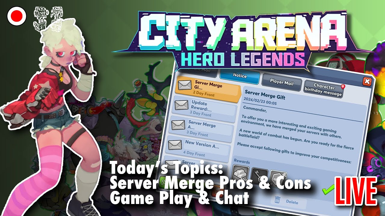 City Arena - LIVE - Server Merge Pros & Cons, Game Play & Chat - YouTube