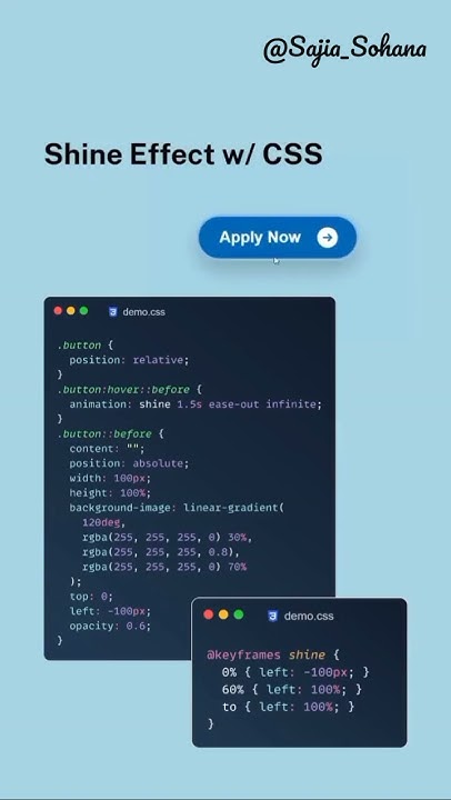 Shine Effect With Css Coding Htmlprojects Python Webdevelopmentprojects Css3